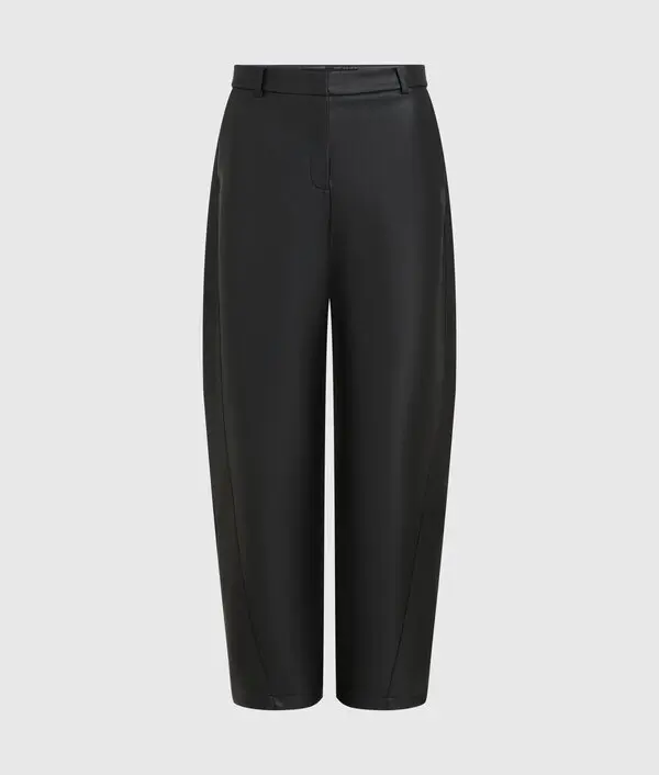 Karl Lagerfeld Faux Leather Barrel-leg Pants