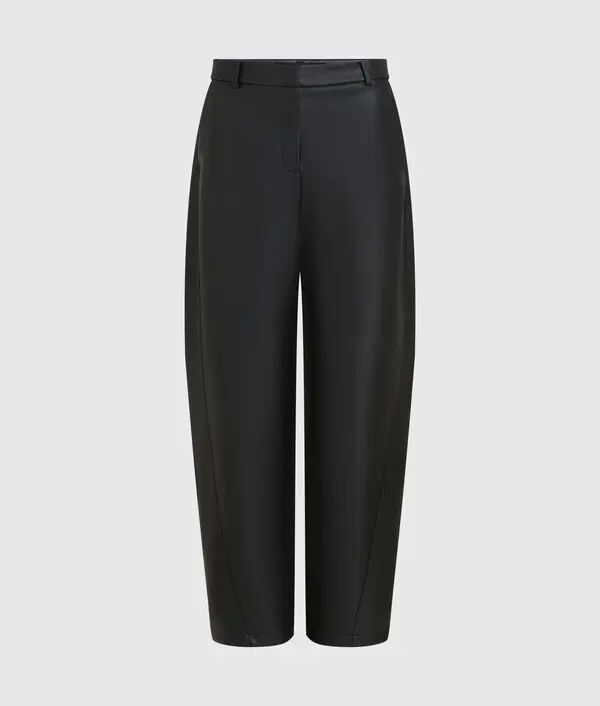 Karl Lagerfeld Faux Leather Barrel-leg Pants