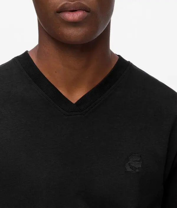Karl Lagerfeld Kameo V-neck T-shirt - Black