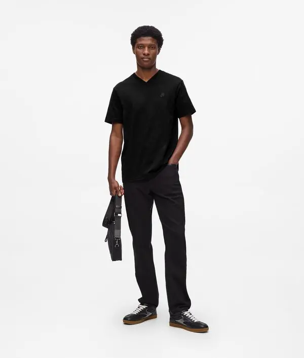 Karl Lagerfeld Kameo V-neck T-shirt - Black