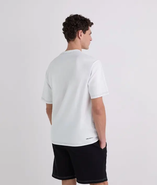 Karl Lagerfeld Contrast Stitch T-shirt - White