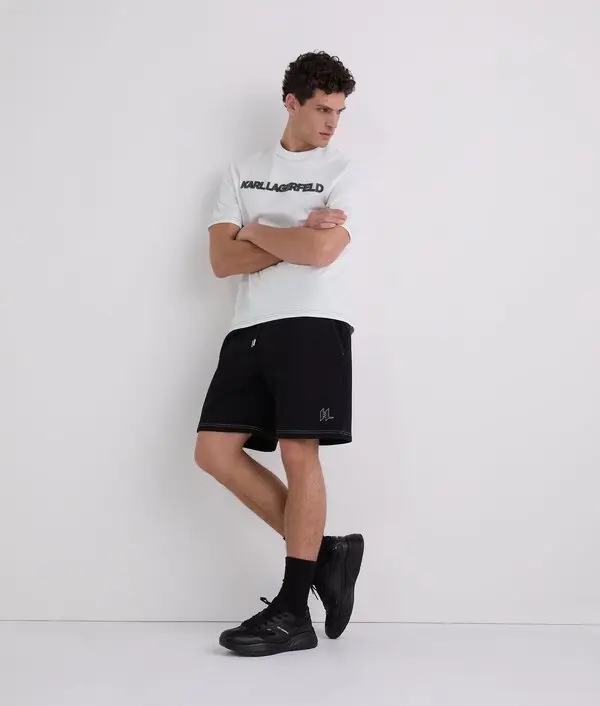 Karl Lagerfeld Contrast Stitch T-shirt - White