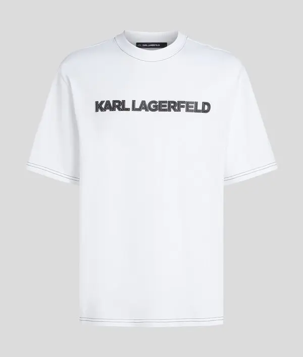 Karl Lagerfeld Contrast Stitch T-shirt - White