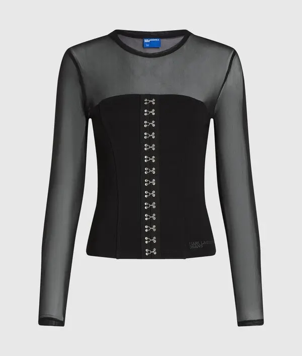 KL JEANS Jeans Mesh Corset Top