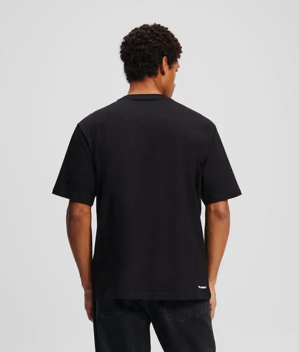 Karl Lagerfeld Ikon Peek-a-boo Pocket T-shirt - Black