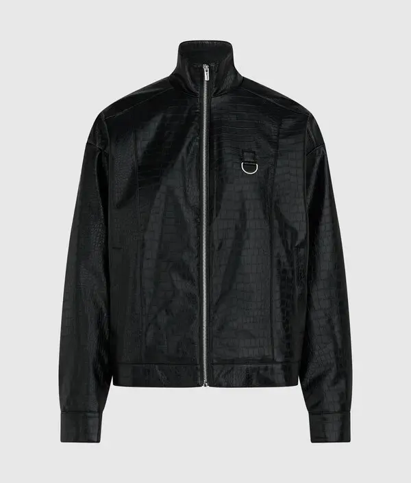 KL JEANS Jeans Croco-effect Faux Leather Bomber Jacket