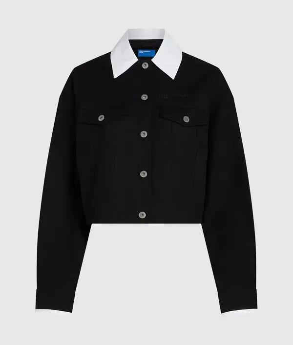 KL JEANS Jeans Cropped Black And White Canvas Jacket