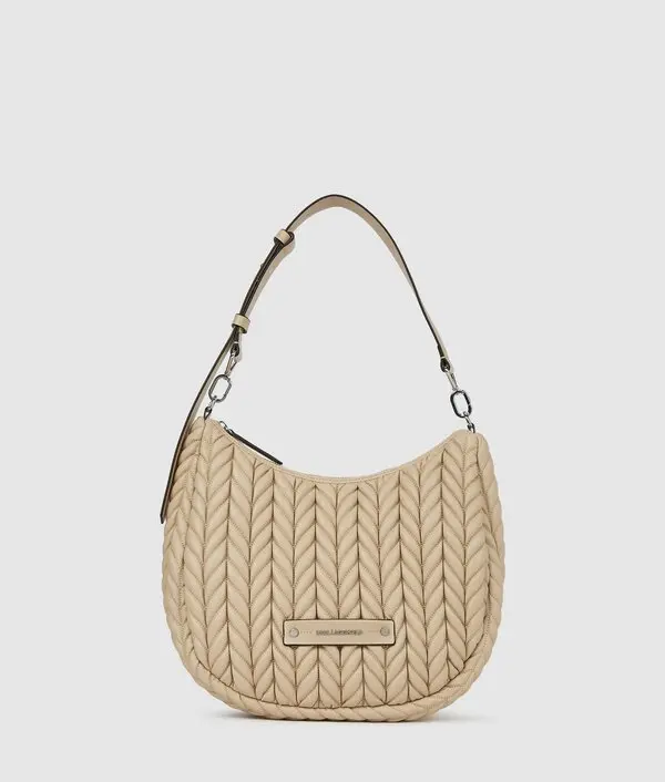 Karl Lagerfeld K/weave Hobo Bag - Safari