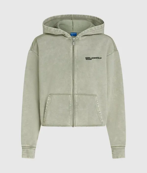 KL JEANS Jeans Washed Cotton Zip-up Hoodie