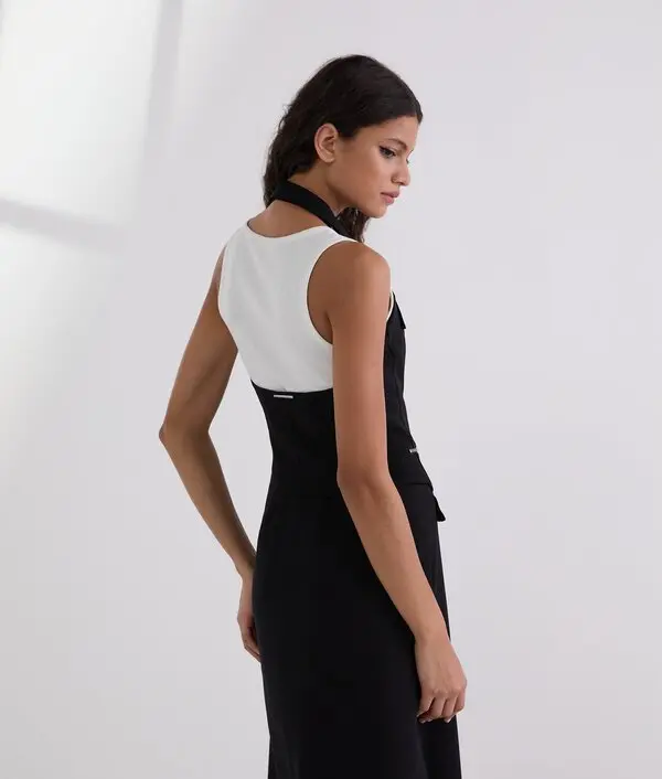 Karl Lagerfeld Halterneck Zip-front Waistcoat
