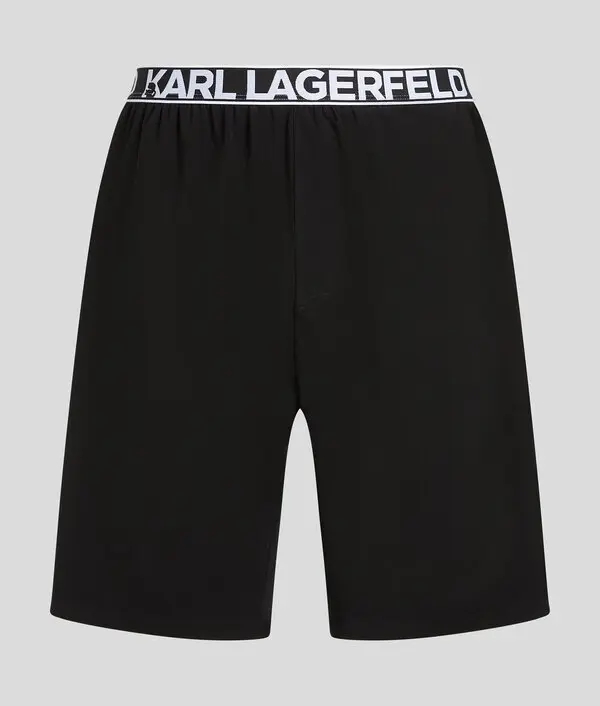 Karl Lagerfeld Logo Waistband Pajama Shorts
