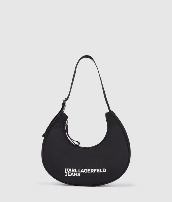 KL JEANS Jeans Logo Nylon Moon Shoulder Bag - Black