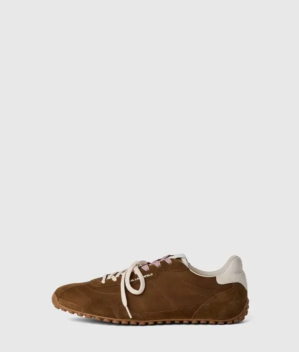 Karl Lagerfeld Astra Volly Suede Lace-up Sneakers - Brown