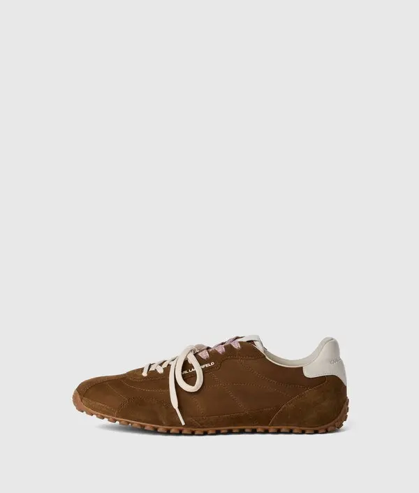 Karl Lagerfeld Astra Volly Suede Lace-up Sneakers - Brown