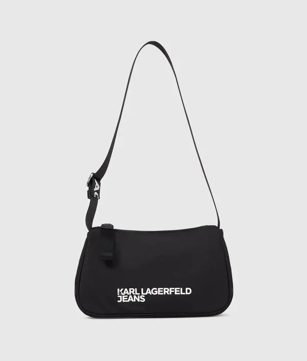 KL JEANS Jeans Logo Nylon Shoulder Bag - Black