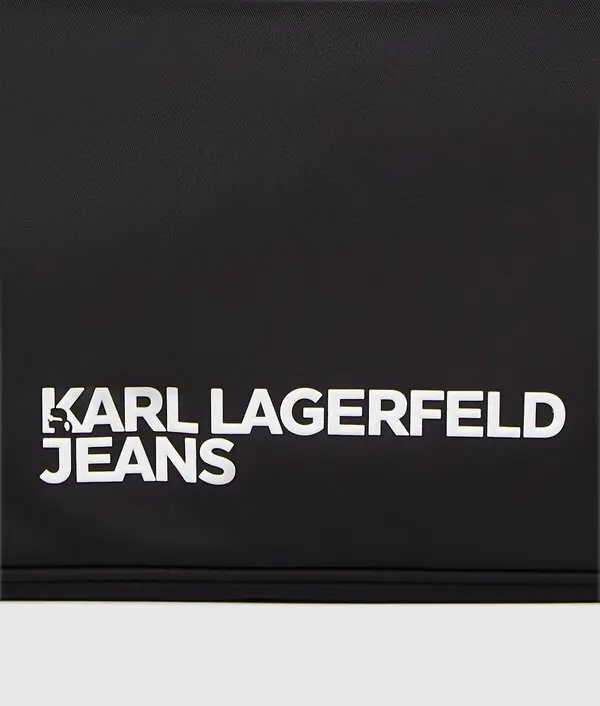 Karl Lagerfeld Logo Nylon Shoulder Bag