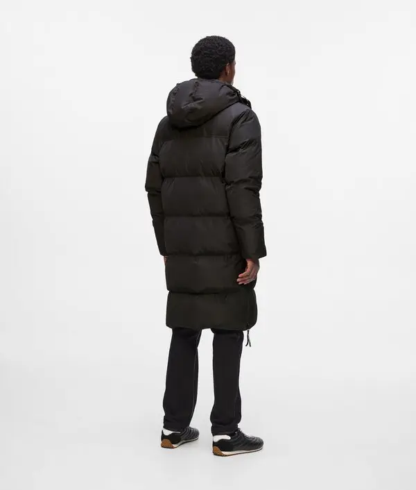 Karl Lagerfeld Longline Puffer Jacket With Hood
