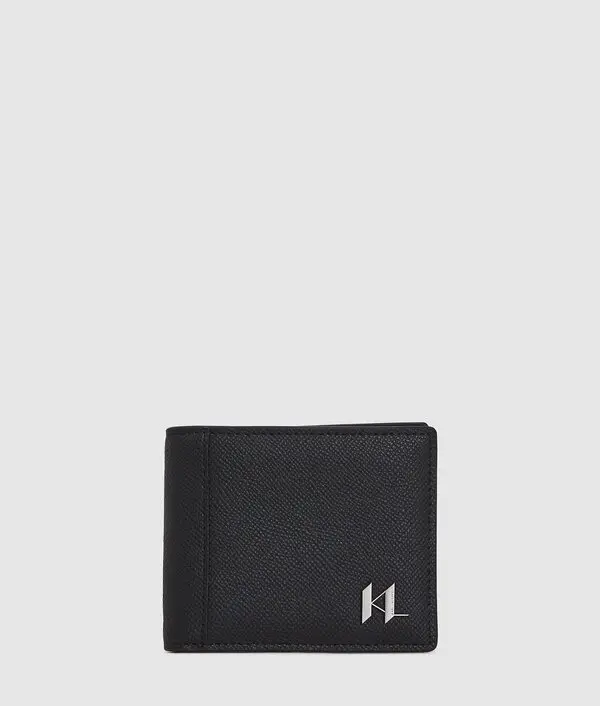 Karl Lagerfeld K/monogram Leather Wallet - Black