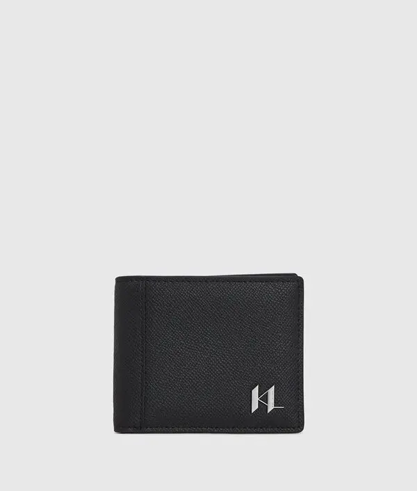 Karl Lagerfeld K/monogram Leather Wallet - Black