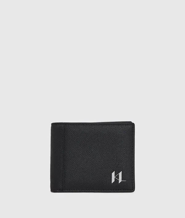 Karl Lagerfeld K/monogram Leather Wallet - Black