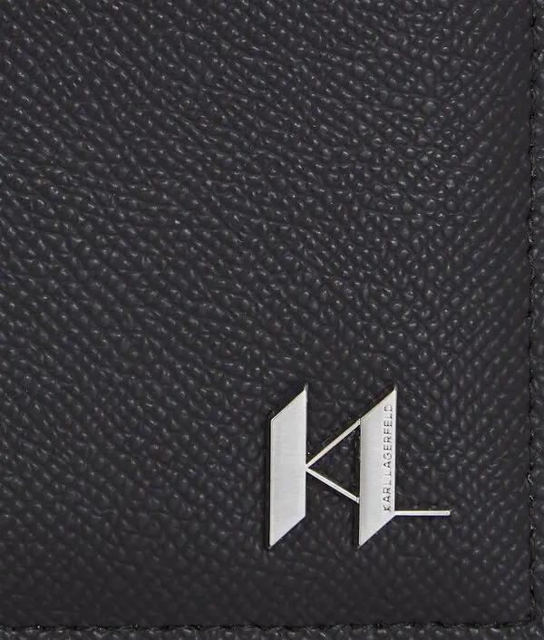 Karl Lagerfeld K/monogram Leather Wallet - Black