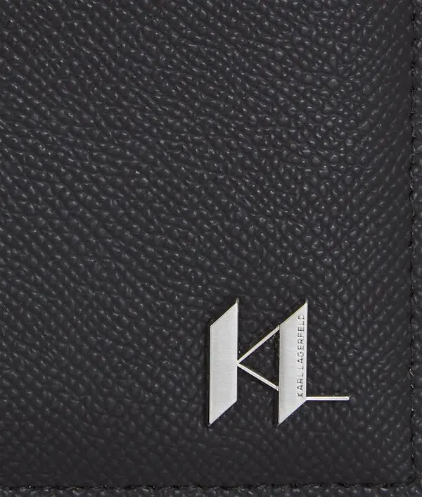 Karl Lagerfeld K/monogram Leather Wallet - Black