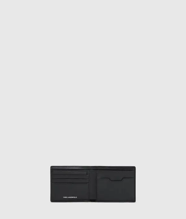Karl Lagerfeld K/monogram Leather Wallet - Black