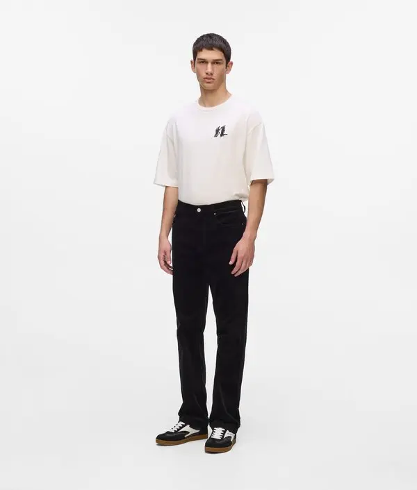 Karl Lagerfeld Corduroy Straight Leg Pants