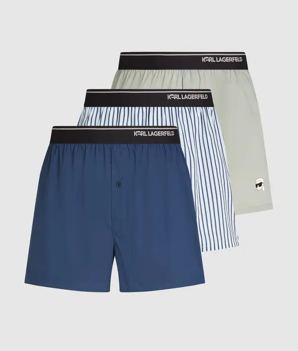 Karl Lagerfeld Ikon Boxer Shorts – 3-pack - Twilight-ash-stripe
