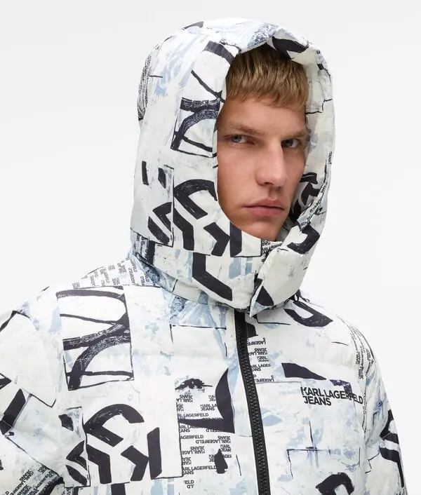 KL JEANS All-over Monogram Puffer Jacket