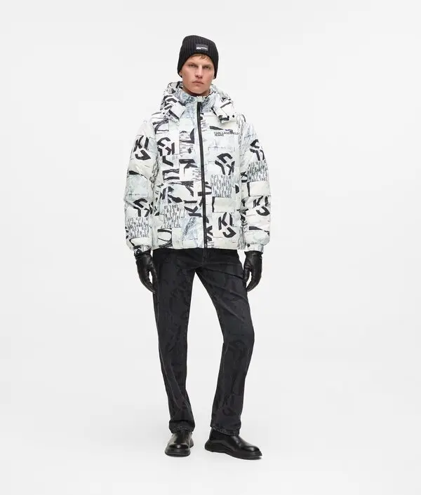 KL JEANS All-over Monogram Puffer Jacket