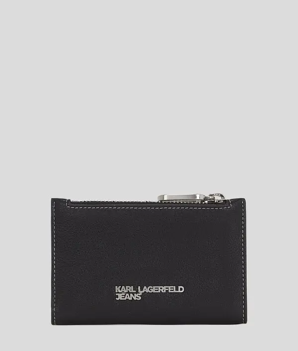 KL JEANS Chain Bifold Wallet - Black