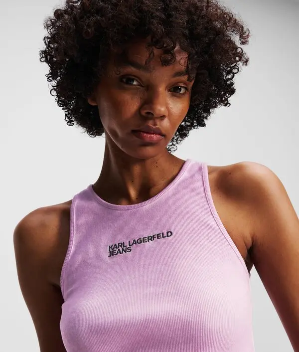KL JEANS Jeans Washed Ribbed Cropped Tank Top