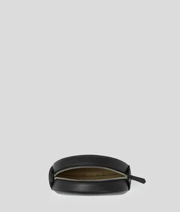 Karl Lagerfeld K/circle Embossed Logo Round Crossbody Bag