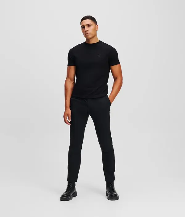 Karl Lagerfeld Mohair Blend Tailored Slim Fit Pants