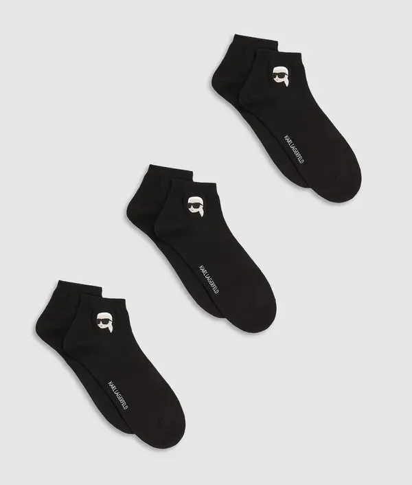 Karl Lagerfeld Ikon Short Socks 3-pack - Black