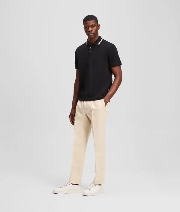 Karl Lagerfeld Contrast Piping Polo Shirt