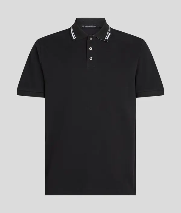 Karl Lagerfeld Contrast Piping Polo Shirt