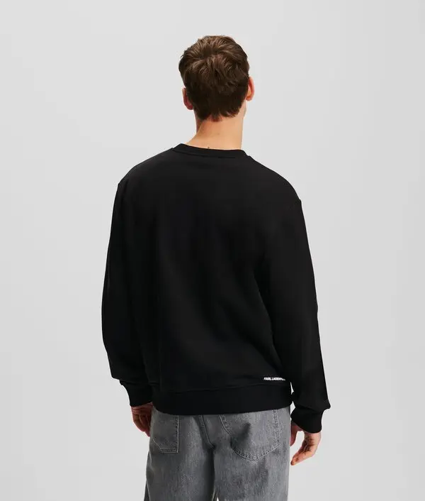 Karl Lagerfeld Embroidered Crewneck Sweatshirt - Black