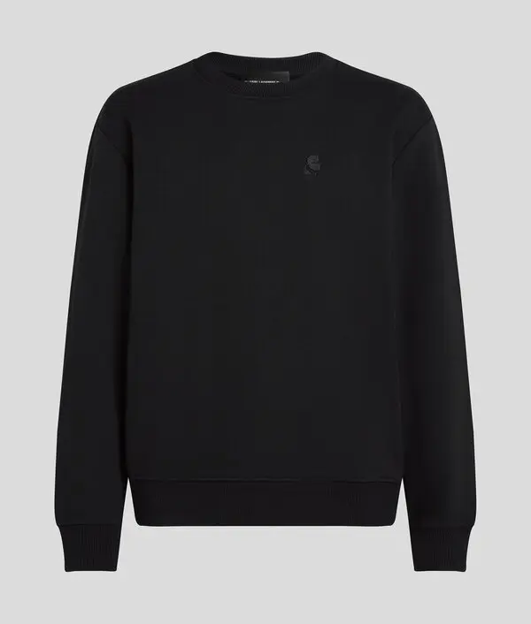 Karl Lagerfeld Embroidered Crewneck Sweatshirt - Black
