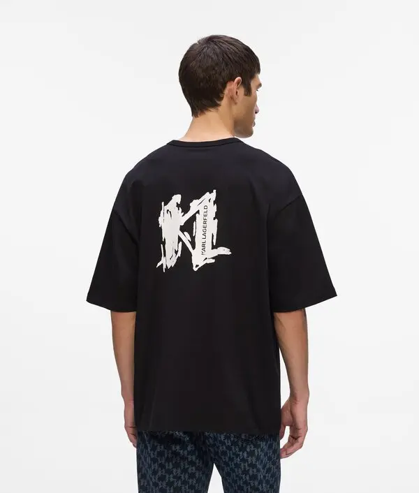 Karl Lagerfeld Graphic Monogram T-shirt - Black