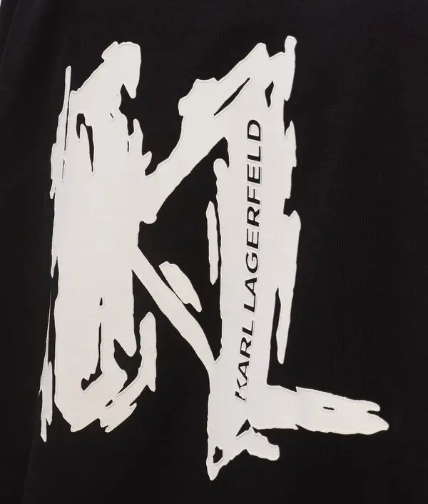 Karl Lagerfeld Graphic Monogram T-shirt - Black