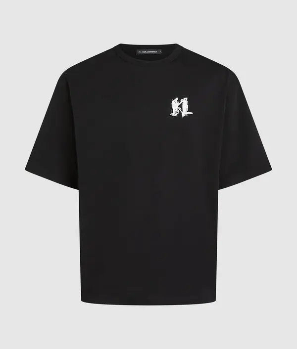 Karl Lagerfeld Graphic Monogram T-shirt - Black