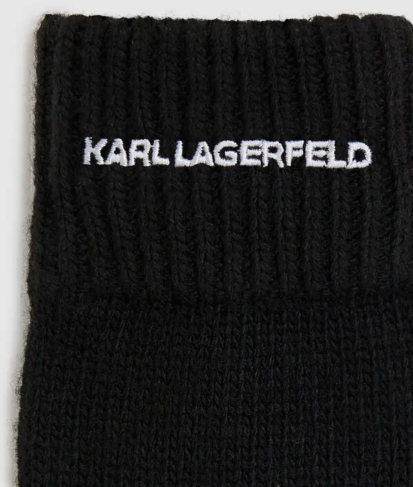 Karl Lagerfeld Logo Knitted Gloves