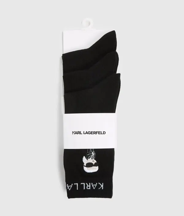 Karl Lagerfeld Ikon Socks 3-pack - Black