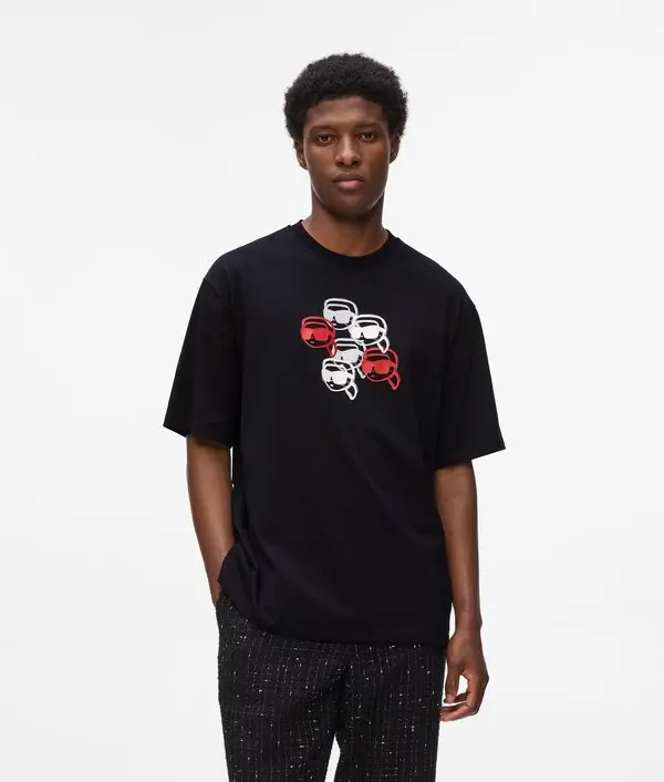 Karl Lagerfeld Ikon Print T-shirt - Black