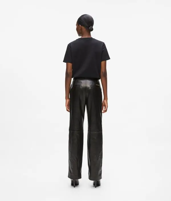 Karl Lagerfeld Straight-leg Leather Trousers