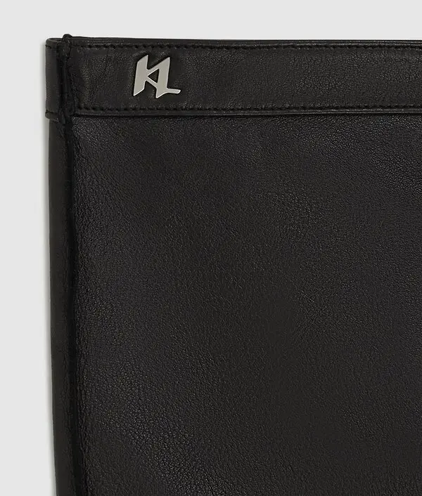 Karl Lagerfeld K/monogram Leather Gloves