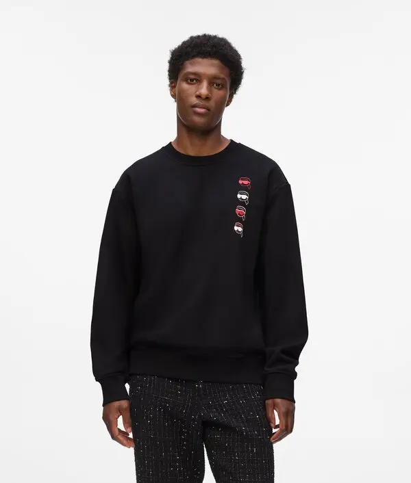 Karl Lagerfeld Ikon Print Crewneck Sweatshirt