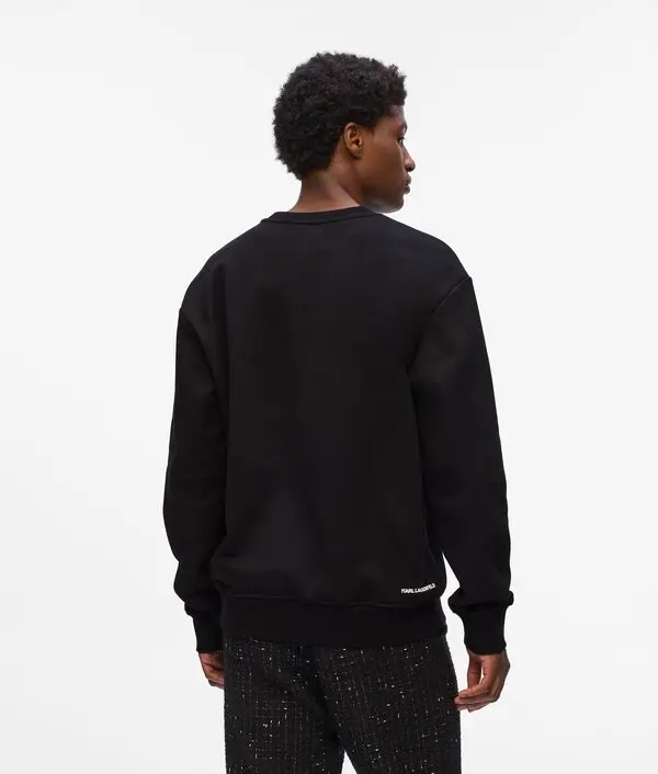 Karl Lagerfeld Ikon Print Crewneck Sweatshirt
